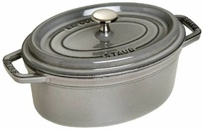 Staub Oválný litinový hrnec s poklicí Cocotte, grafitově šedá, 29 cm / 4,2 l 1102918