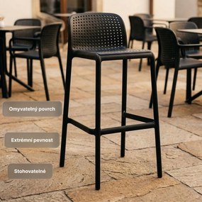 Nardi Plastová barová židle BORA bianco