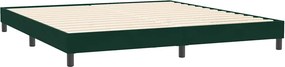 Postel Box Spring bez matrace tmavě zelená 200x210 cm samet 3315846