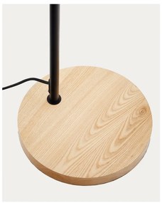 Černá/v přírodní barvě stojací lampa s kovovým stínidlem (výška 150 cm) Catlar – Kave Home