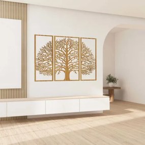Třídílný dřevěný Strom života | Moderní 3D obraz na zeď | SENTOP HDF0179