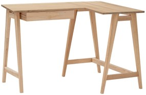 OnaDnes -20% Dřevěný rohový pracovní stůl RAGABA LUKA 115 x 85 cm, pravý