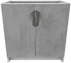 Kuchyně Macháček kuchyňská skříňka spodní 80 cm barva beton korpus šedý
