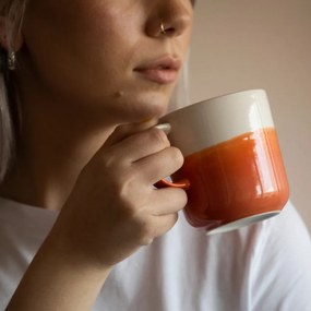 Hrnek Tuntu 0,35 l, oranžovo-růžový