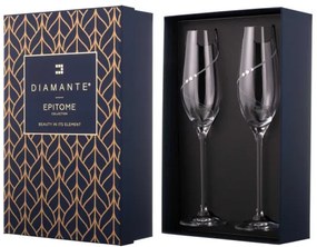 Dekorant Svatební sklenice na šampaňské Silhouette City s krystaly Swarovski 210 ml 2KS