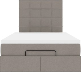 Osmanský rám postele s matrací taupe 120x200cm textil 3313151