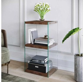 Designový regál Dalida 80 cm vzor ořech - skladem
