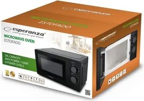 Esperanza EKO011K ESTOFADO černá / Mikrovlnná trouba / 1100W / 20 L /