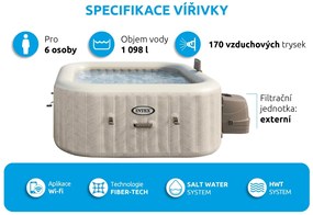 Intex | Vířivý bazén Pure Spa Chevron Deluxe 6 NP | 11400292