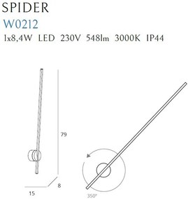 Maxlight W0212 SPIDER Nástěnné svítidlo IP44