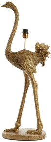 Bronzová antik stolní lampa pštros Ostrich bronze - 38*27*95 cm / E27