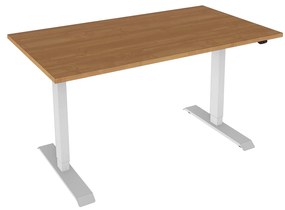 NOBL Dynamic Elektr. nastavitelný polohovací stůl 140x80 Dynamic Dekor stolové desky: olše, Barva podnože: bílá