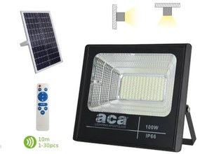 ACA Lighting LED solární reflektor SVIDE 200W/6000K/IP66/Li-Fe 3,2V/30Ah, černá barva