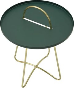 Odkládací stolek Grent 45 cm zlatý/zelený