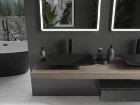 Mexen Esper, umyvadlo na desku z konglomerátu 60 x 38 cm, černá matná, 23036071