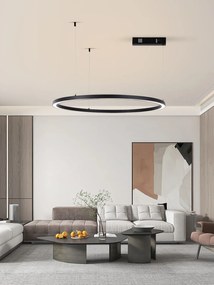 Immax NEO FINO NEW Smart závěsné svítidlo 1 kruh, 80cm, 60W, černé, Zigbee 3.0