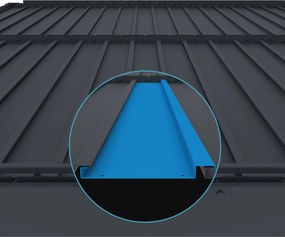 Bioklimatická pergola G21 Trenton 3x3 m, antracitová hliníková
