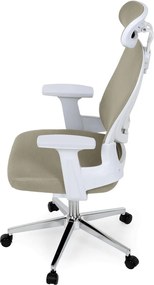 Ergonomická kancelářská židle EMILIE - béžová síťovina
