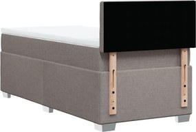 Box spring postel s matrací taupe 100 x 200 cm textil 3285817