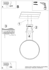 Thoro TH.175 - LED Lustr na lanku RIO LED/50W/230V CRI90 3000K pr. 78 cm zlatá