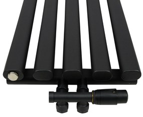 Regnis Lazur LA, topné těleso 330x1000mm se středovým připojením 50mm, 428W, bílá matná, LAZURLA/1000/330/D5/WHITE