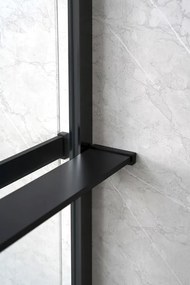 Sapho police na walk-in zástěnu 142 cm černá matná EG1425