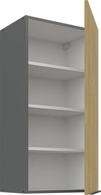 CREMONA ac | horní skříňka 45 G-90 1F policová | 45 cm | VYSOKÁ | antracit/cremona