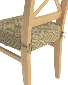 Sedák na židli IKEA Ingolf barva béžová látka pletený vzor, vzorované