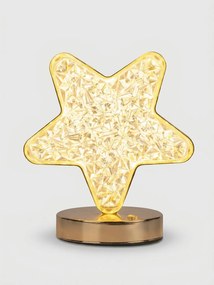 Sinsay - Vánoční LED stolní lampička ve tvaru hvězdy - zlatá