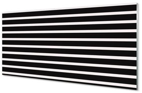 akrylový obraz Pravidelné černé pruhy 140x70 cm