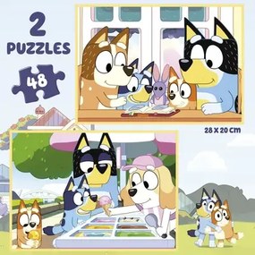 EDUCA Puzzle v kufříku Bluey 2v1 / (48 dílků)