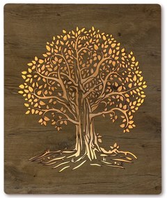 Li-Go "Lípa" světelný obraz 230V 90x110cm provedení povrchu: ořech