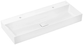 Hansgrohe Xevolos E - Umyvadlo 120x48 cm, bez přepadu, 2 otvory pro baterii, SmartClean, bílá 61106450
