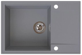 Sink Quality Sink55, kuchyňský granitový dřez 680x460x215 mm, šedá, SKQ-SINK.D.1KDO