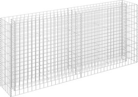 Gabionový vyvýšený záhon pozinkovaná ocel 180 x 30 x 90 cm 145635