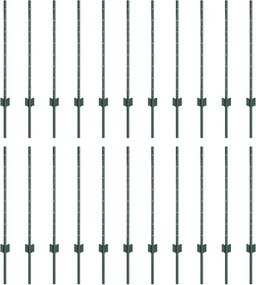 Zabudovaný plotový sloupek 22 ks Zelená 120 cm 3335916