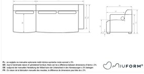 Bílá lenoška (pravý roh) Flex Felix – Miuform