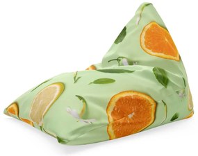 Sablio Sedací vak Triangl Citrus a květ: 120 x 100 x 100 cm