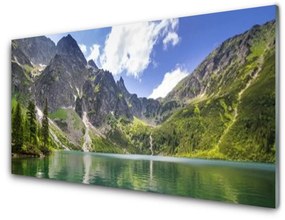 akrylový obraz Hora Jezero Krajina 120x60 cm