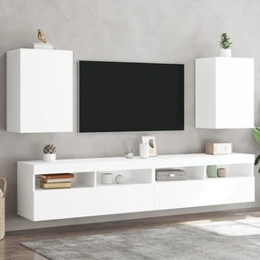 vidaXL Nástěnné TV skříňky 2 ks 40,5x30x60 cm kompozit [836923] Barva: Bílá