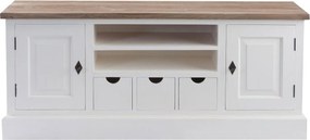 TV/Audio stolek Brighton 150x40x65cm white&amp;natural