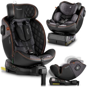 Autosedačka Nukido Prestige Line 0-36 kg ISOFIX v černé a šedé barvě pro bezpečné cestování