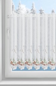 KRÁTKÁ ZÁCLONA NA POUTKÁCH XMAS17 145X70 CM VZOROVANÁ
