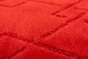 Koupelnový kobereček Moreno Red červený, kosočtverce