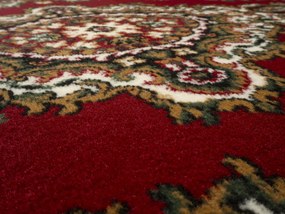 Alfa Carpets, Kusový koberec TEHERAN T-102 red kruh, 190x190 (průměr) kruh, červená, chodba / předsíň