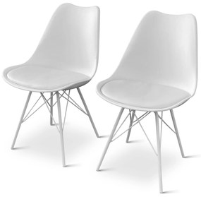 Moderní jídelní židle Eco bílá 2 ks