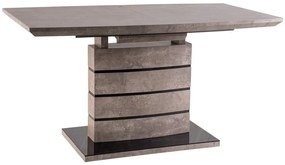 Jídelní stůl rozkládací LEONARDO 140x80 beton/černá