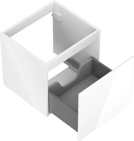 Mexen Orio, koupelnová skříňka 50 cm, 1 zásuvka, bílá lesklá, 91A10-05047-1-BF00