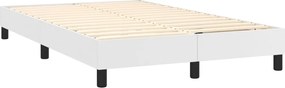vidaXL Box spring postel 120 x 200 cm umělá kůže [3120689] Barva: Bílá