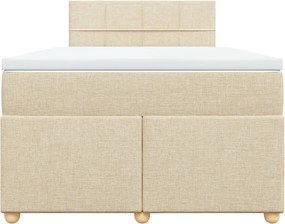 Box spring postel s matrací krémová 120x200 cm textil 3288952